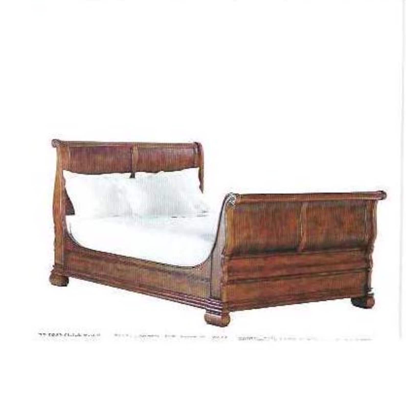 Queen Sleigh Bed - Queen Bed Frame ~ Tuscany Sleigh Bed by Ethan Allen - Etsy