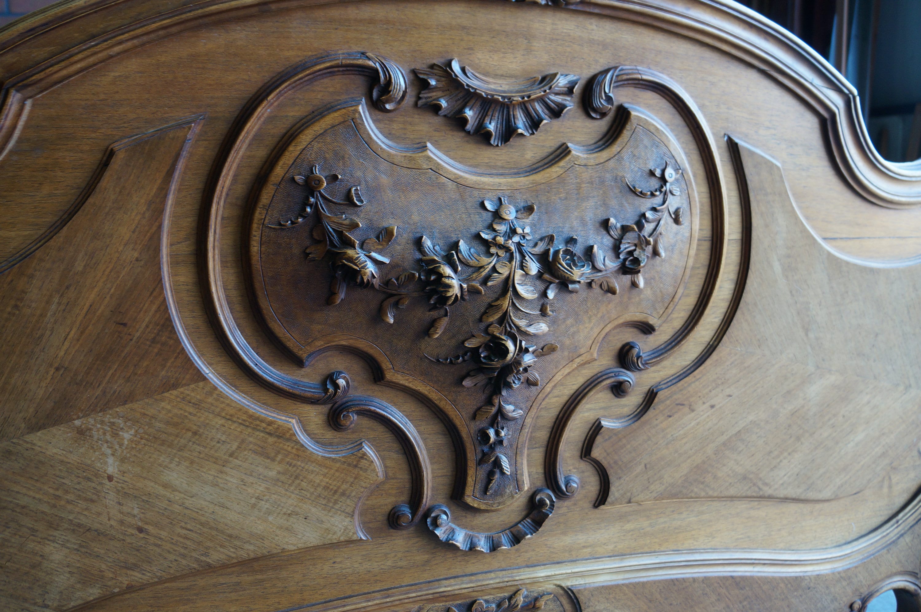 Antique French Rococo Full Bed ~ Double Bed Frame ~ French Bed ~ Louis ...