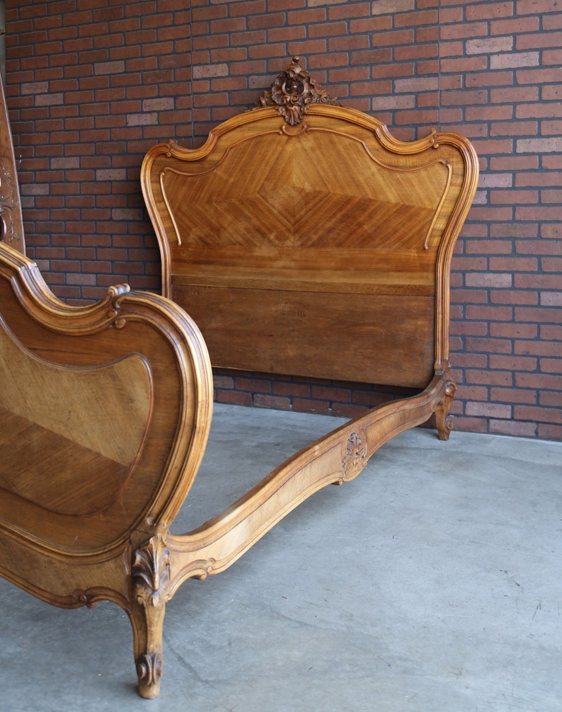 Antique French Rococo Full Bed ~ Double Bed Frame ~ French Bed ~ Louis ...