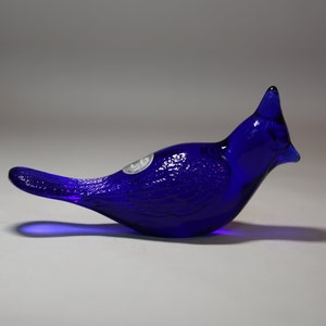 Fenton Art Glass ~ Cobalt Blue Cardinal ~ Glass Bird Figurine - Etsy