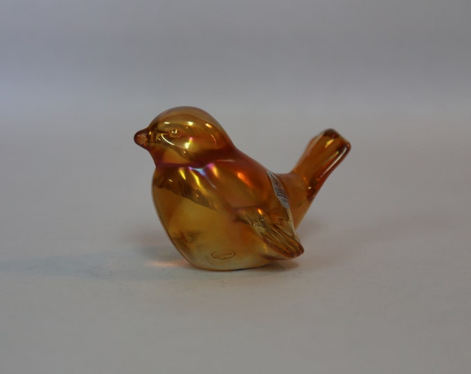 Fenton Art Glass Marigold Crystal Glass Bird Bird Figurine - Etsy