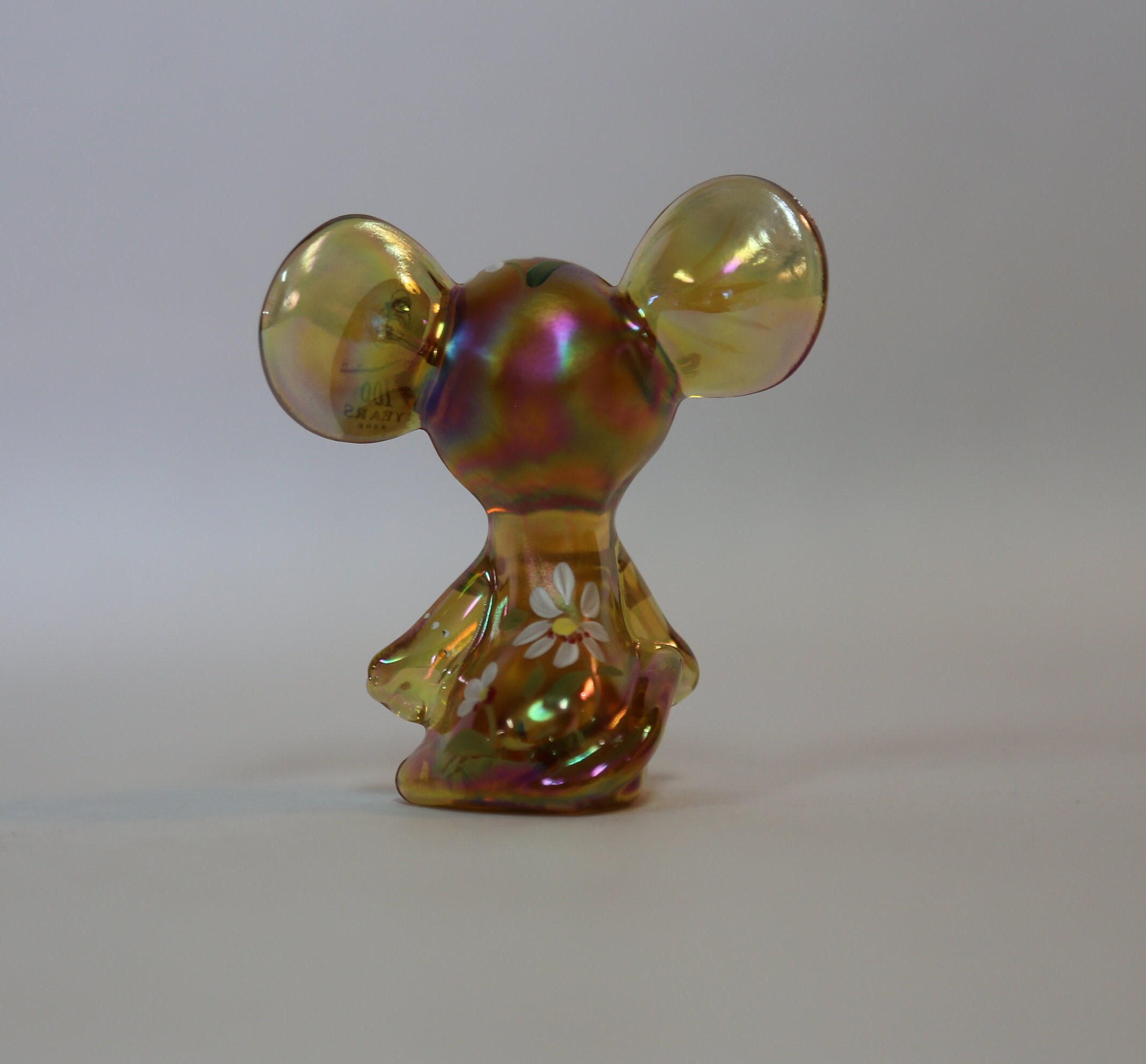 Fenton Glass Autumn Gold Iridized Mouse Hand Painted Mouse Figurine - Etsy