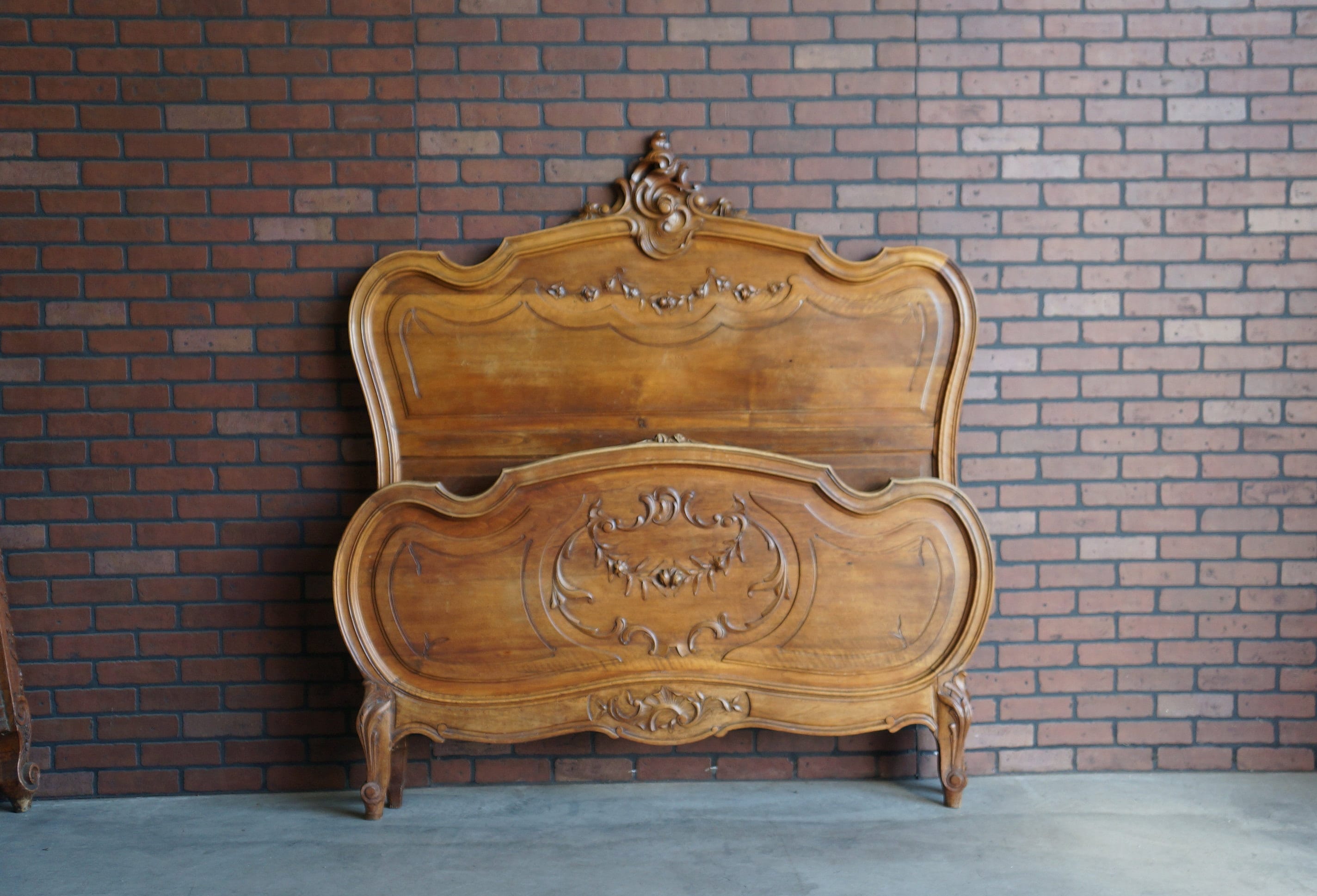 Antique French Rococo Full Bed ~ Double Bed Frame ~ Hand Carved French ...