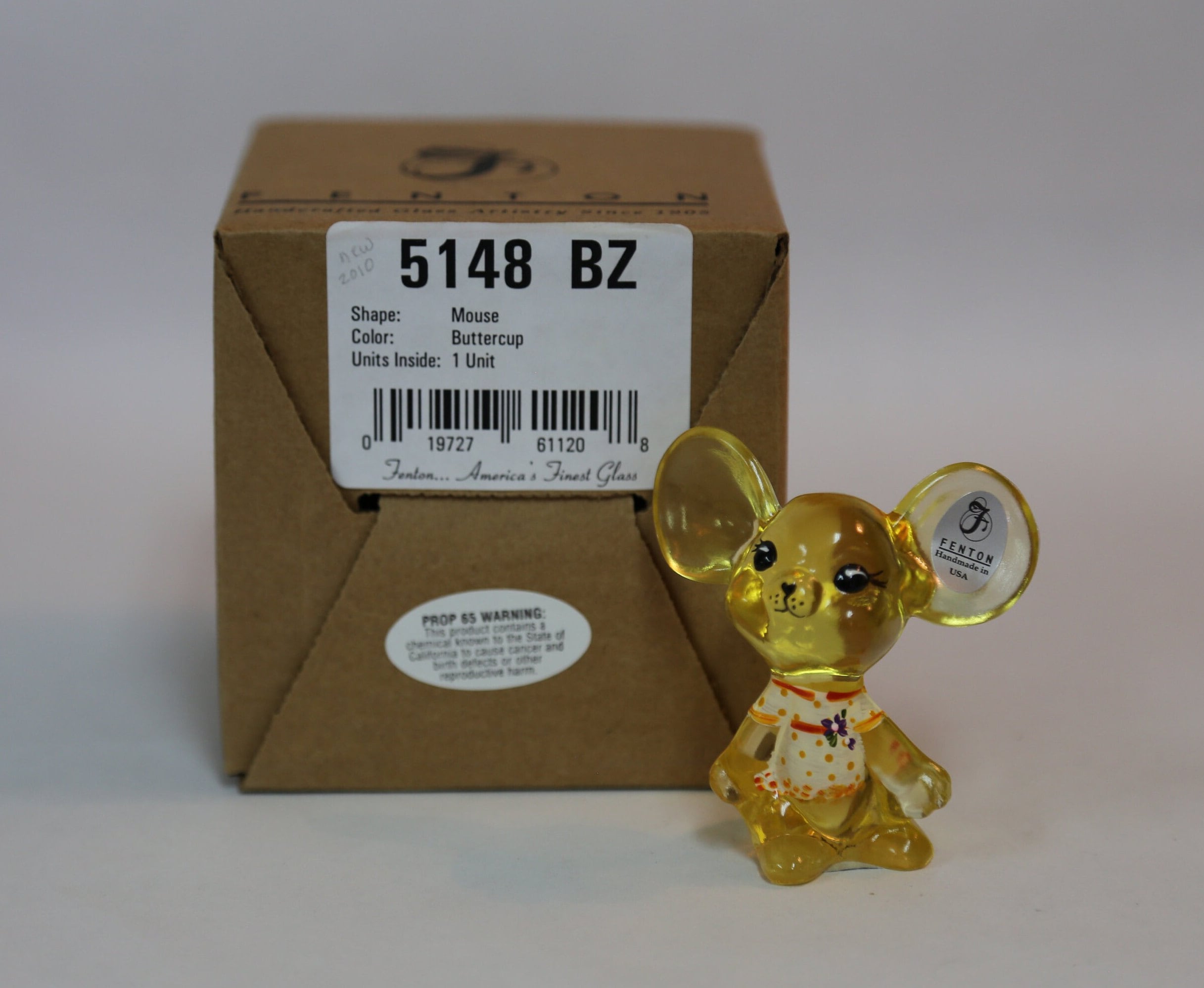 Fenton Art Glass Buttercup Glass Mouse Hand Painted Mouse - Etsy