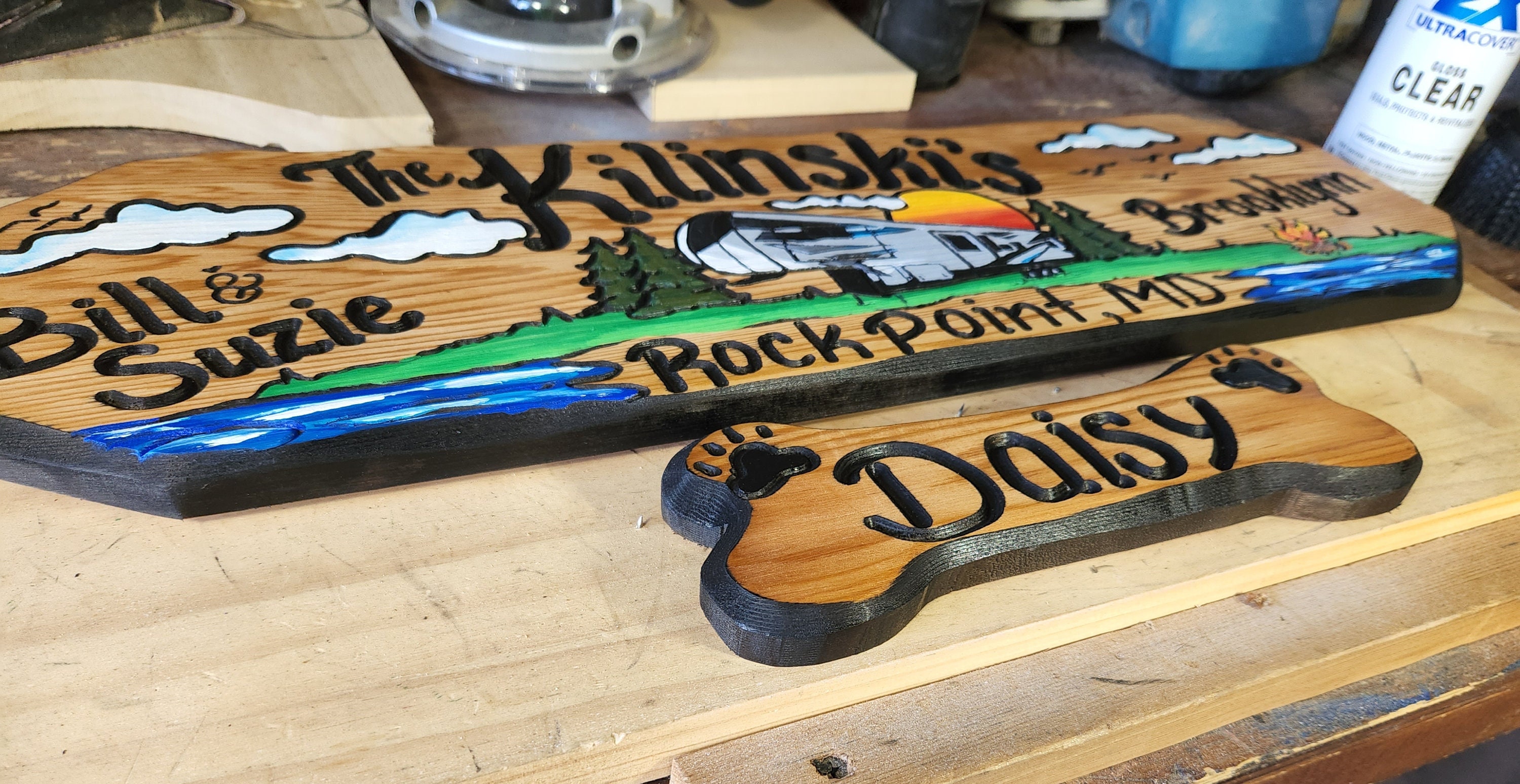 Campsite Sign, Fifth Wheel Decor, Custom Camper, Personalized Camping ...