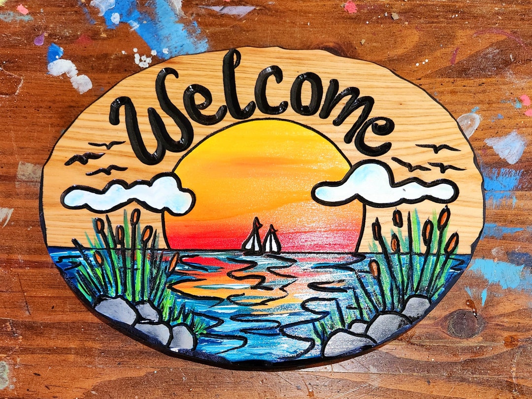 Custom Beach House Sign, Custom Carved Wood Sign, Vacation Home ...