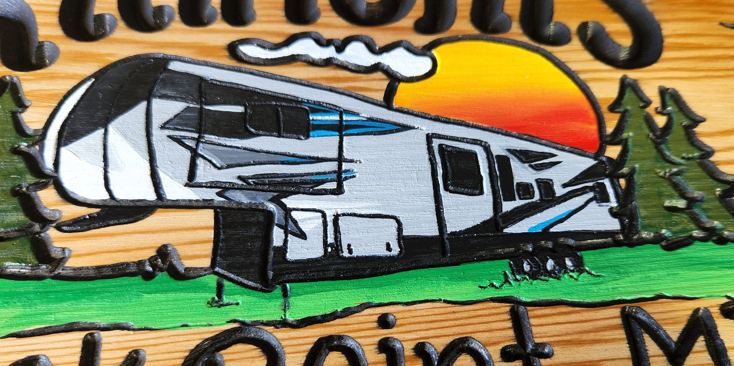 Campsite Sign, Fifth Wheel Decor, Custom Camper, Personalized Camping ...