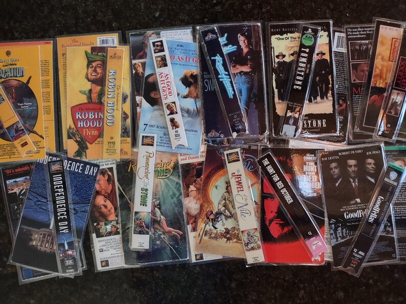 VHS Bookmark Lot front Back and Spine - Etsy