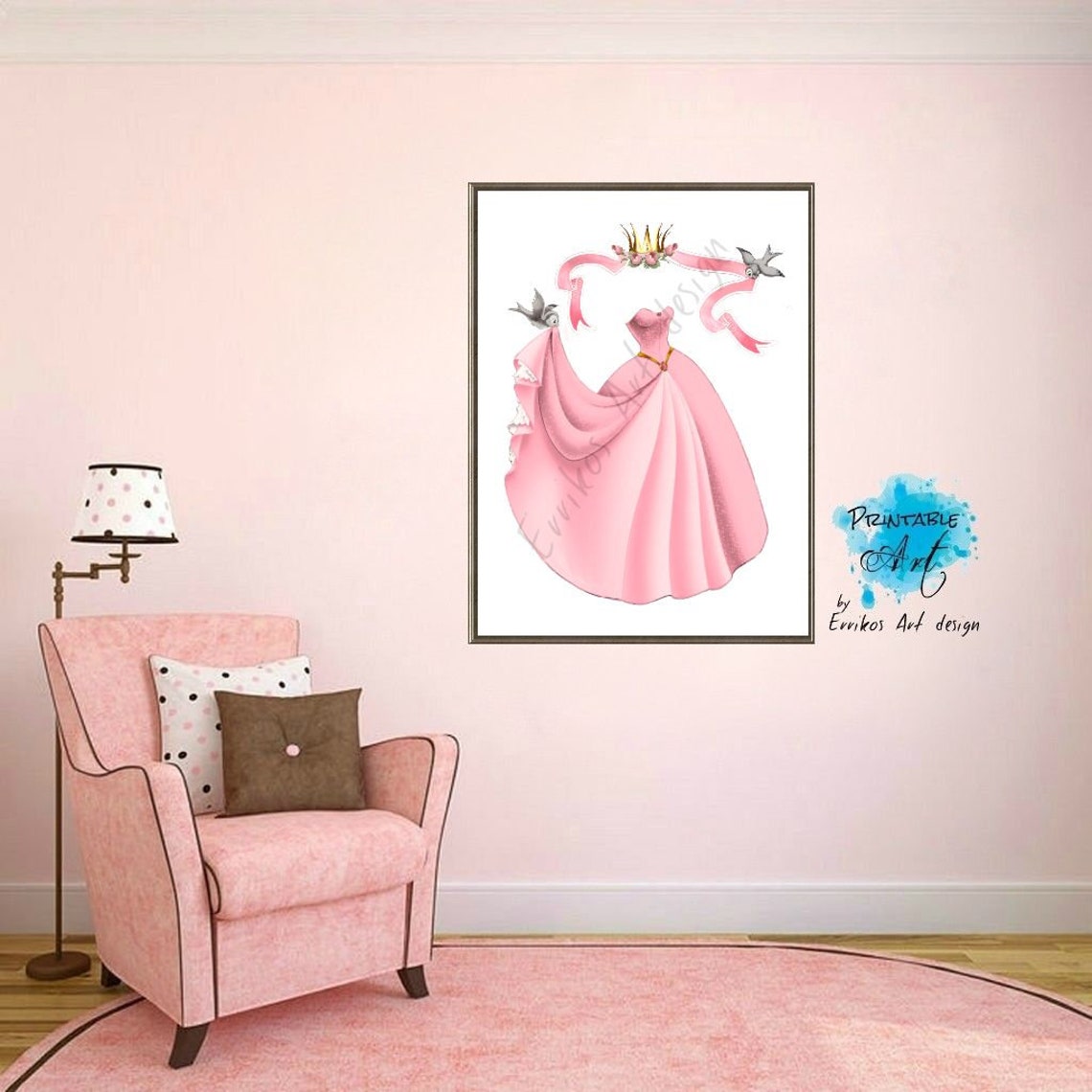 Princess Cinderella Art Print Instant Download Printable - Etsy