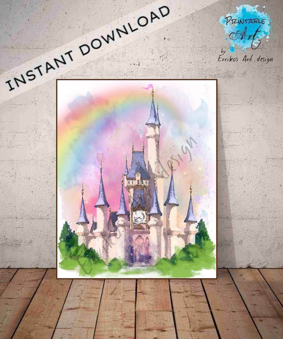 Princess Castle Wall Art Printable Art Digital Download - Etsy