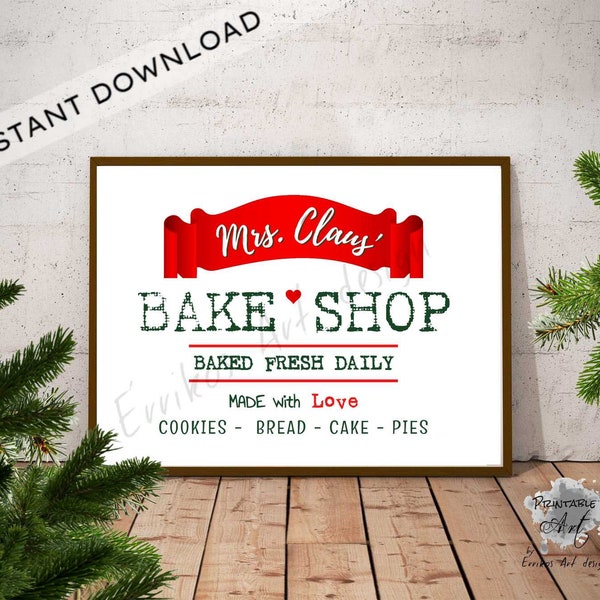 Mrs Claus Bakery Sign - Etsy