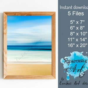 Beach Sea Printable, Instant Download, Sea Ocean, Wall Art Print, Home ...