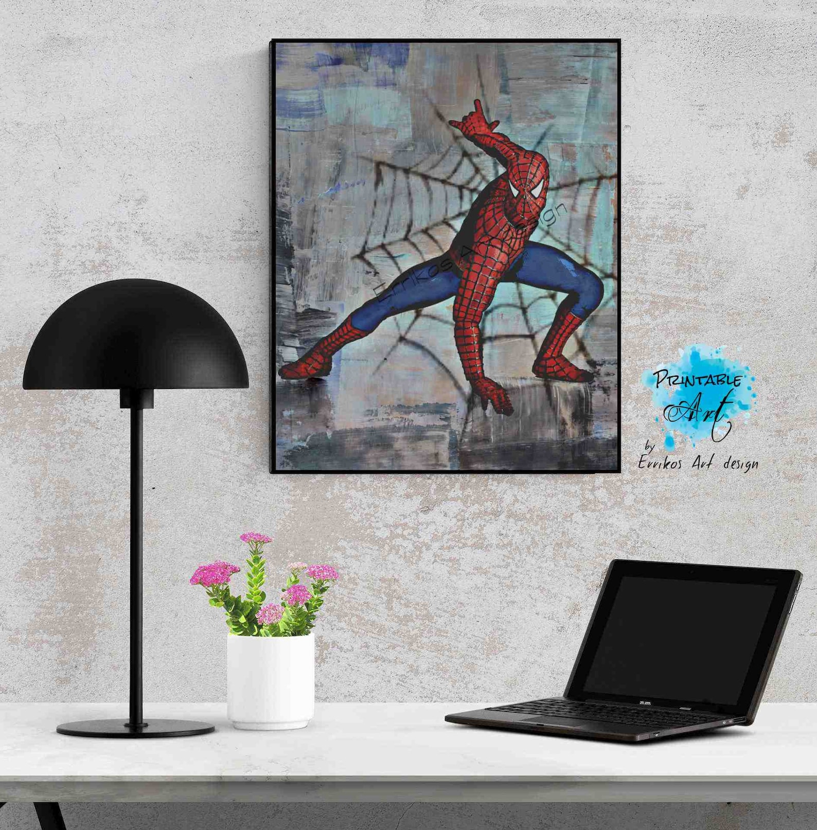 Spiderman Art Print Superhero Poster Spiderman Wall Art - Etsy