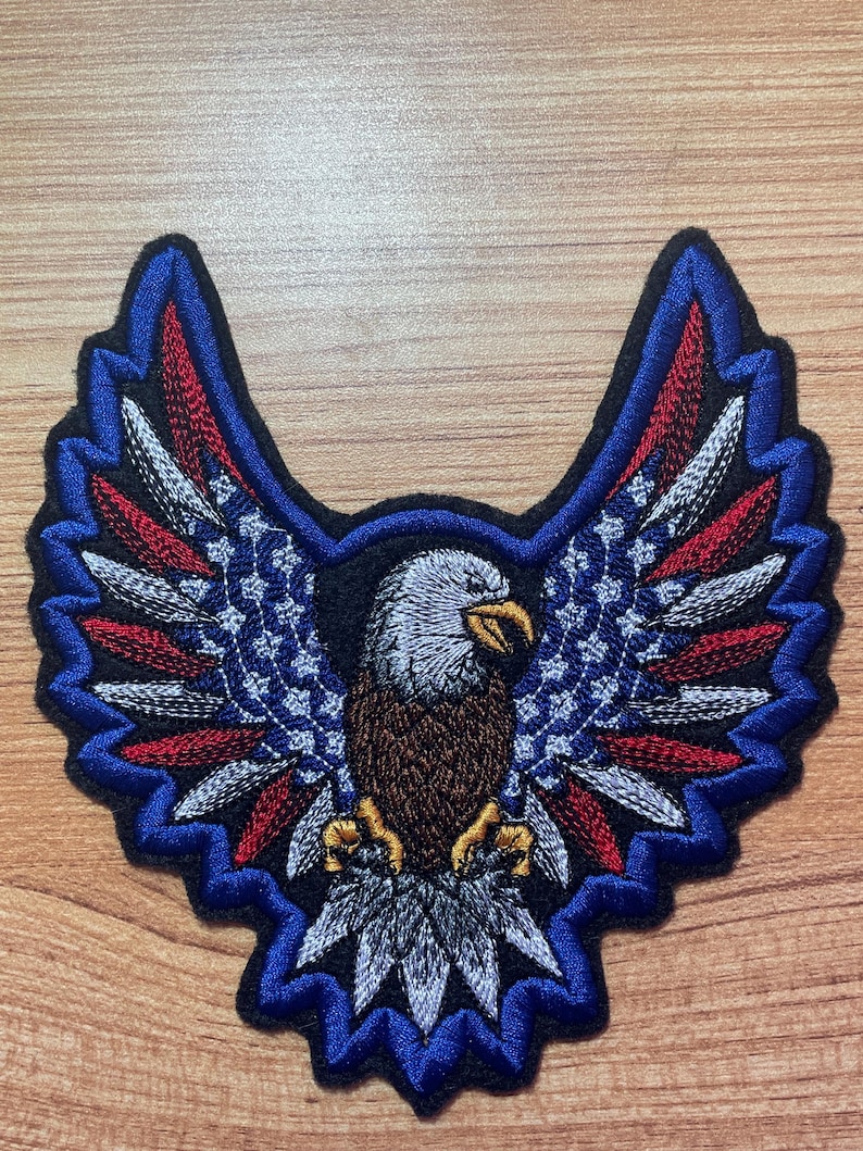 American | Eagle | Iron-on | Patch | - Etsy