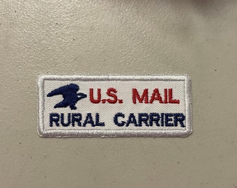USPS Mail Carrier Embroidered IRON-ON Patch - Etsy