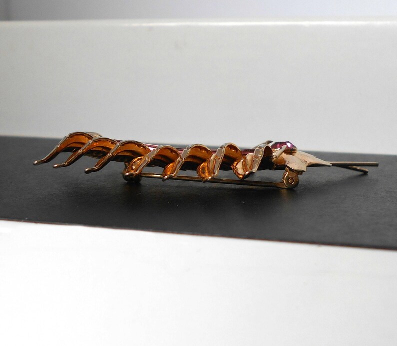 Vintage Brooch Pin Bond Boyd Sterling Gold Wash Vermeil Pink | Etsy