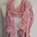 Pink Lace Ruffle Scarf, Cotton Fashion Shawl, Unique Christmas Gift for ...