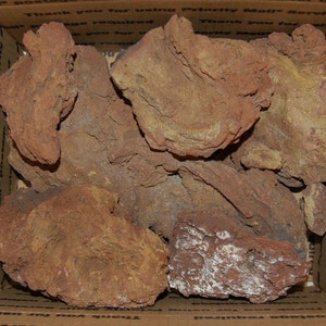 Red Lava Rock Porous Dry Rock Exotic Red DIY Cichlid Cave Stacking 10 ...