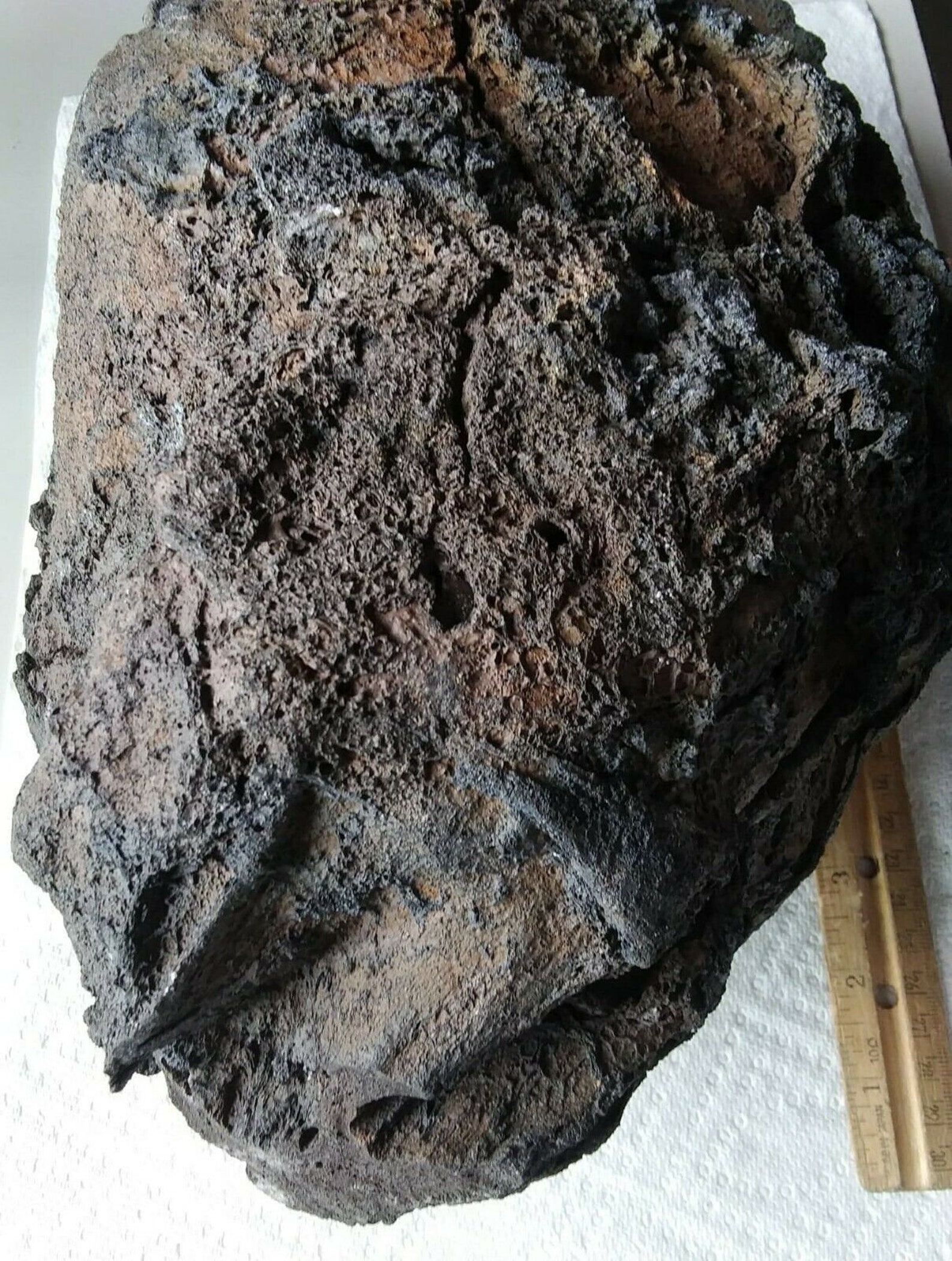 Black Volcanic-bomb-museum-basaltic-rock-volcanic Impact Mark - Etsy