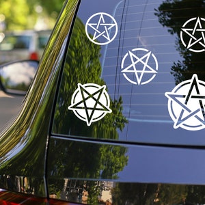 Pentagram Pentacle Vinyl Decal Sticker Vinyl Car Decal Laptop Sticker ...