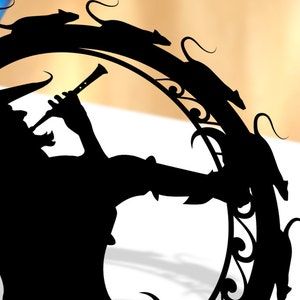 UNFRAMED Pied Piper Piped Piper Art Artwork Fairy Tale Fable Paper ...