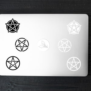 Pentagram Pentacle Vinyl Decal Sticker Vinyl Car Decal Laptop Sticker ...