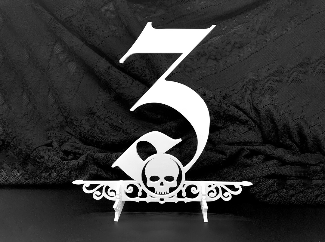 Gothic Table Numbers Skull Acrylic Wedding Events - Etsy