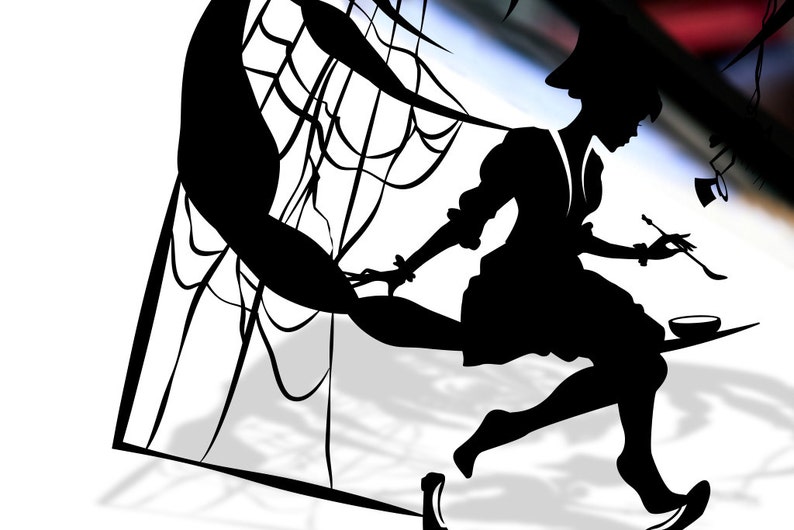 UNFRAMED Little Miss Muffet Nursery Rhyme Silhouette Hand - Etsy