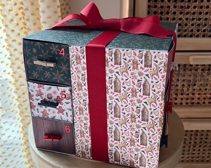 Surprise 12 Days of Christmas Advent Calendar Box - Reusable 12-day ...