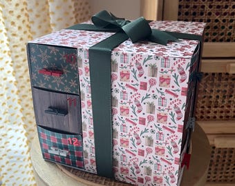 Surprise 12 Days of Christmas Advent Calendar Box - Reusable 12-day ...
