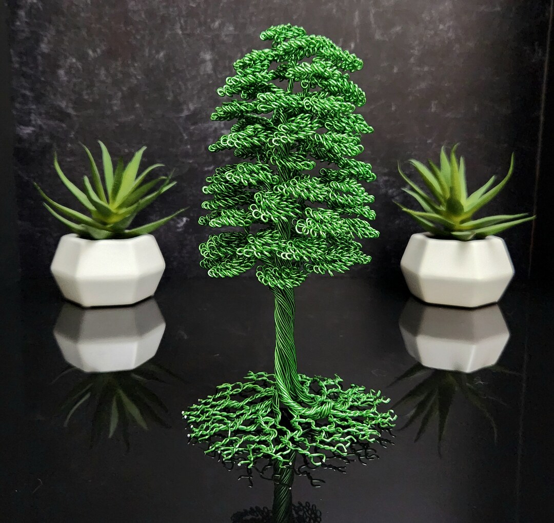 Green Wire Tree Sculpture, Tree of Life, Nature, Boho, Home Decor - Etsy