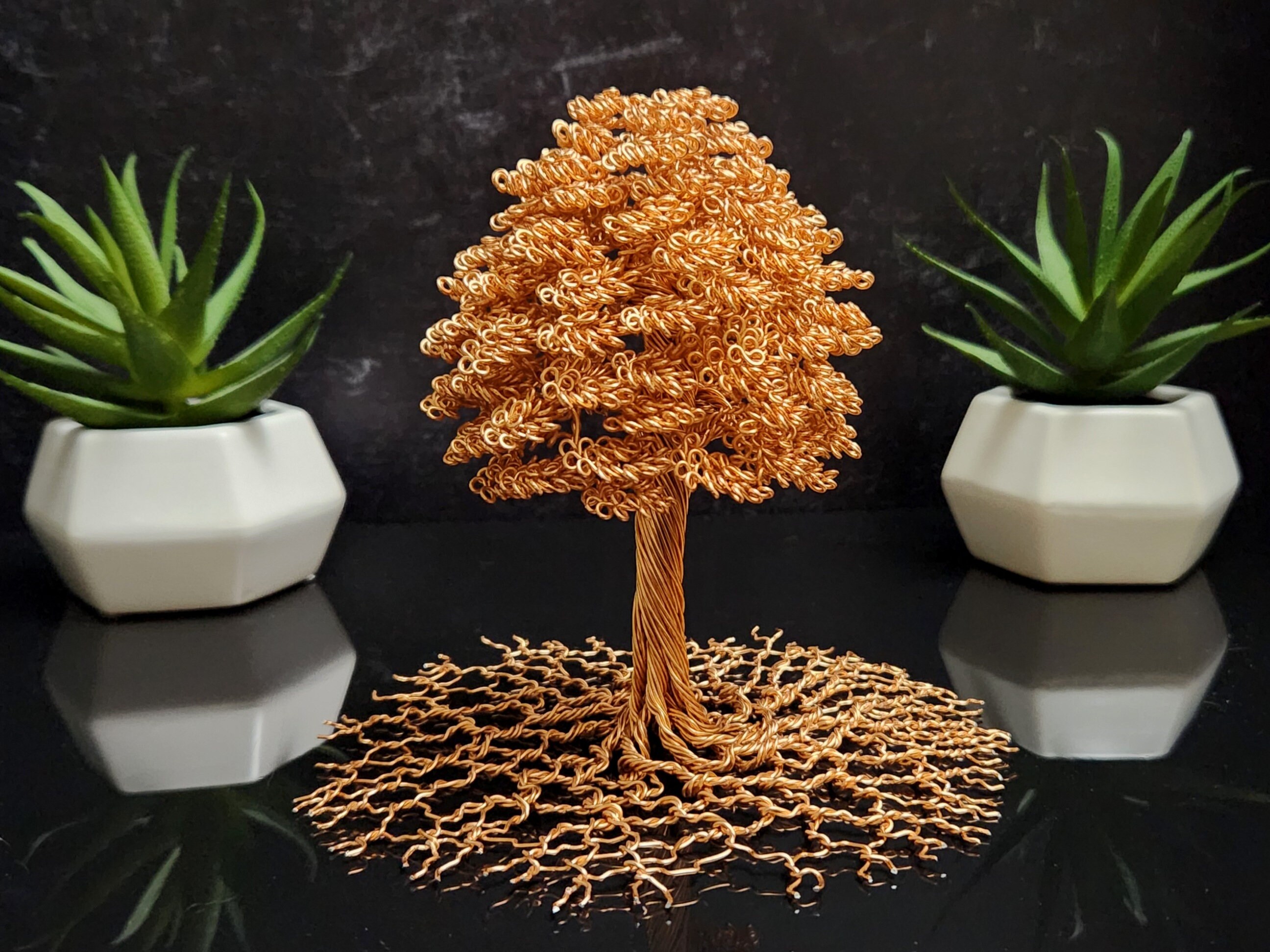 Copper Wire Tree of Life Sculpture, Metal Wire Tree Art, Boho Maple ...