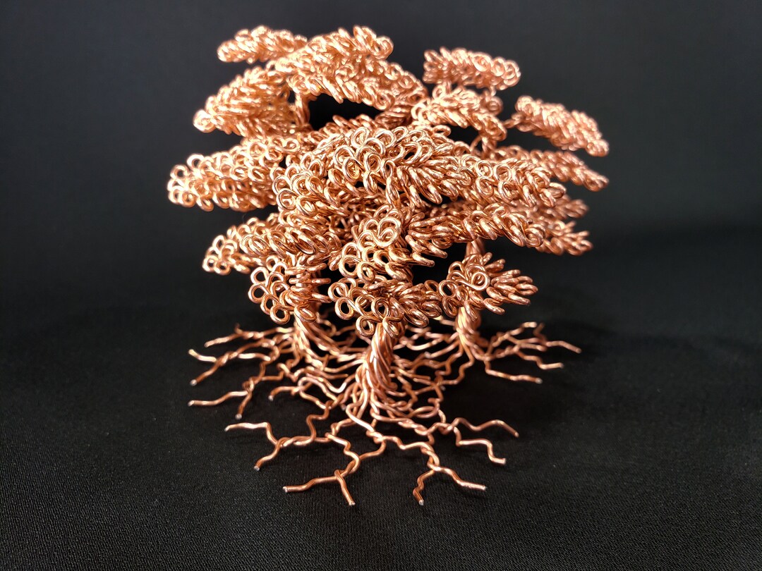 Copper Coloured Maple Wire Tree Sculpture, Metal Wire Tree Art, Home ...
