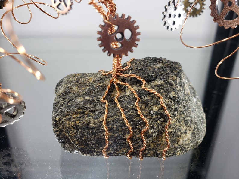 Whimsical Steampunk Wire Tree Sculpture Cogs in a Tree Boho | Etsy Denmark