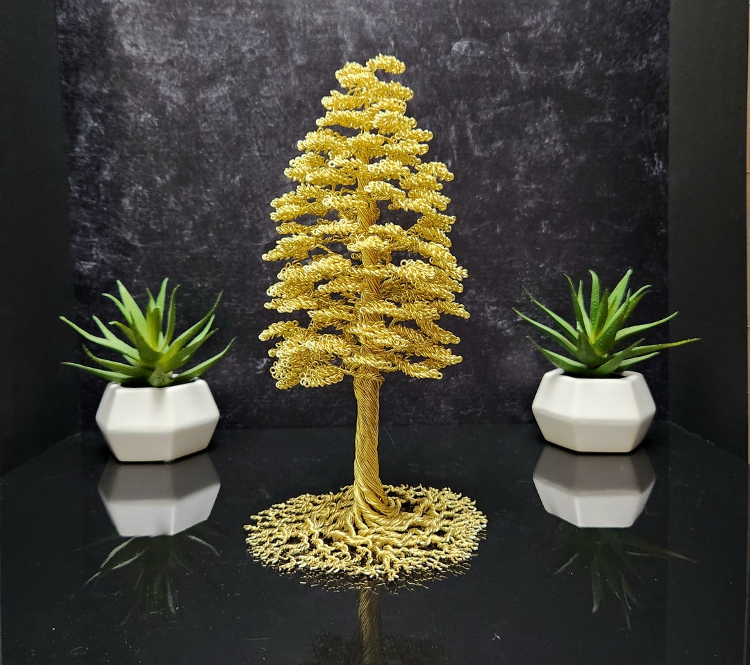 Gold Wire Tree of Life Sculpture, Metal Wire Tree Art, Boho, Home Decor ...