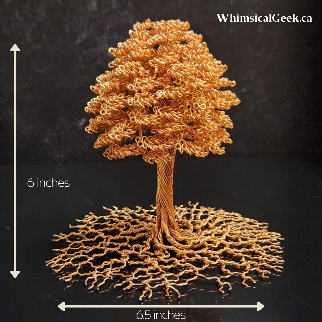 Copper Wire Tree of Life Sculpture, Metal Wire Tree Art, Boho Maple ...