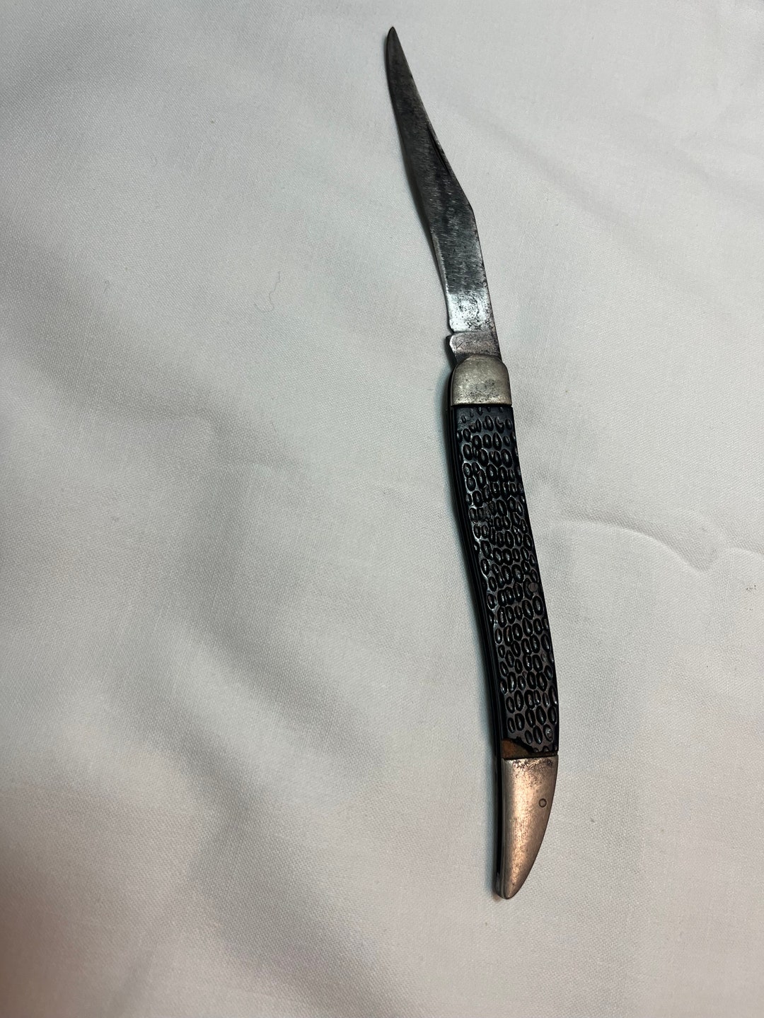 Rare 1930’s Kent USA Black Handle Texas Toothpick Style Single Blade ...