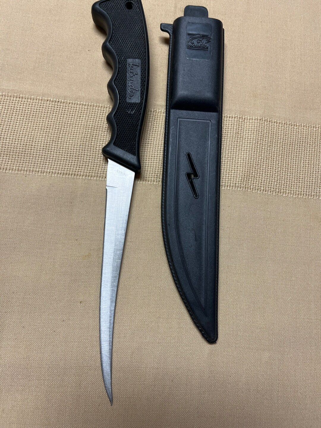 1980’s “intruder”taiwan,fish Filet Knife,sheath With Sharpener,11 ...