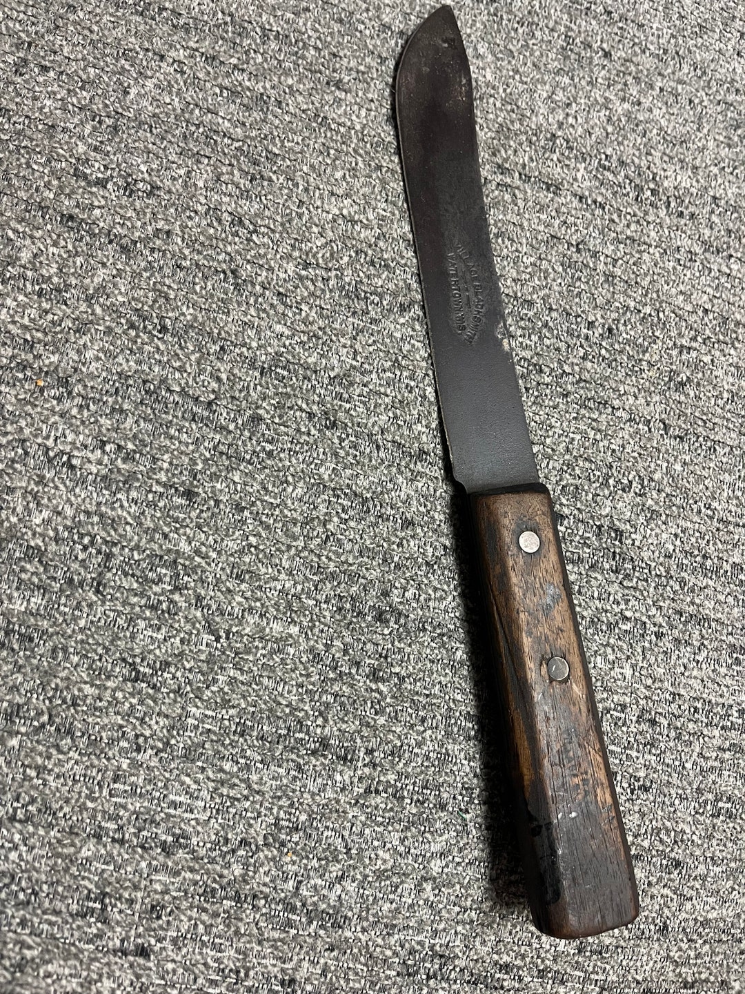 Early 1900’s Village Blacksmith 11 5/8” Wood Handle Fixed Blade Butcher ...