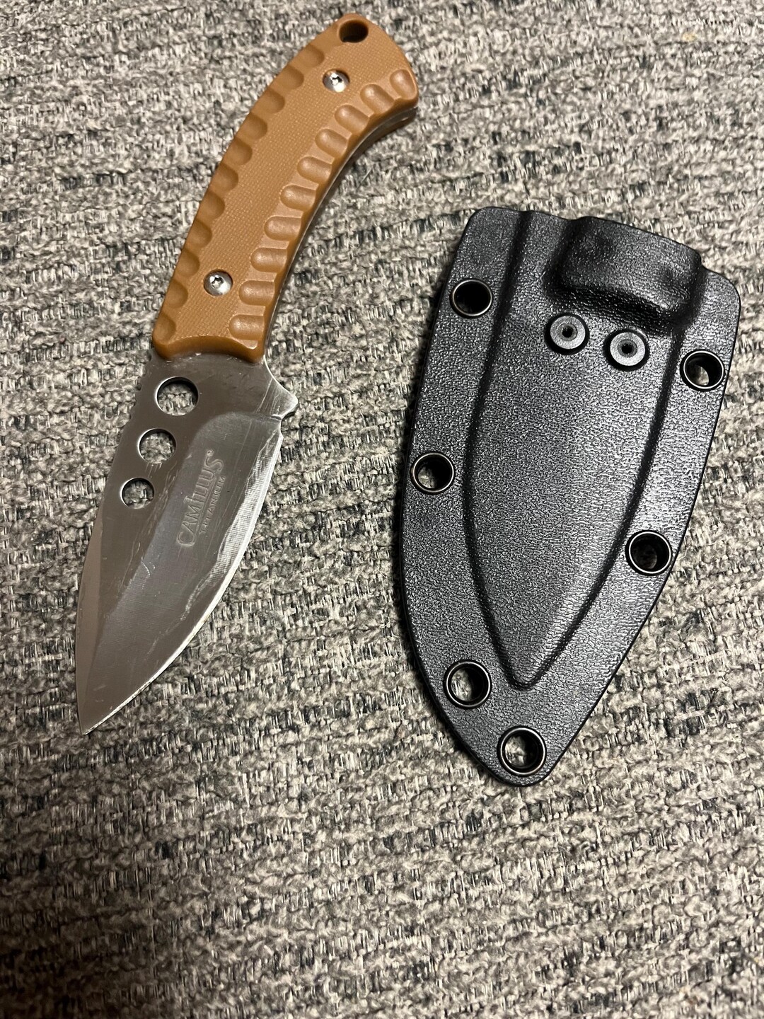 Camillus Titanium Fixed Blade Hunting Knife With Sheath - Etsy