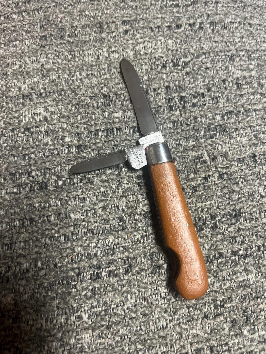 1960’s70’s Swan Works Solingen Germany Brown Scales Delrin 2 Blade ...