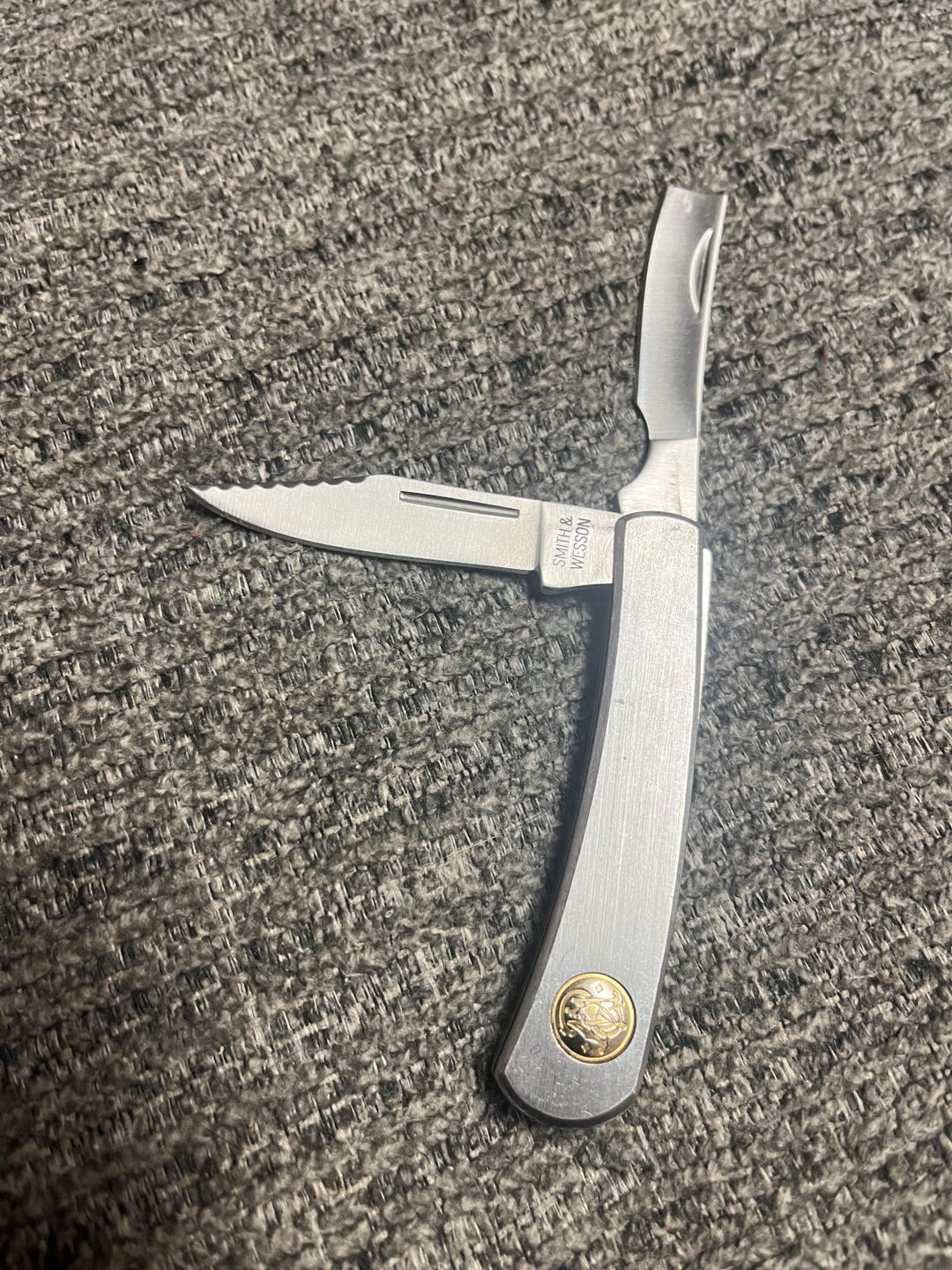 1990’s Smith& Wesson,ckrd/ 2 Blade Stainless Knife/ Razor Folding ...