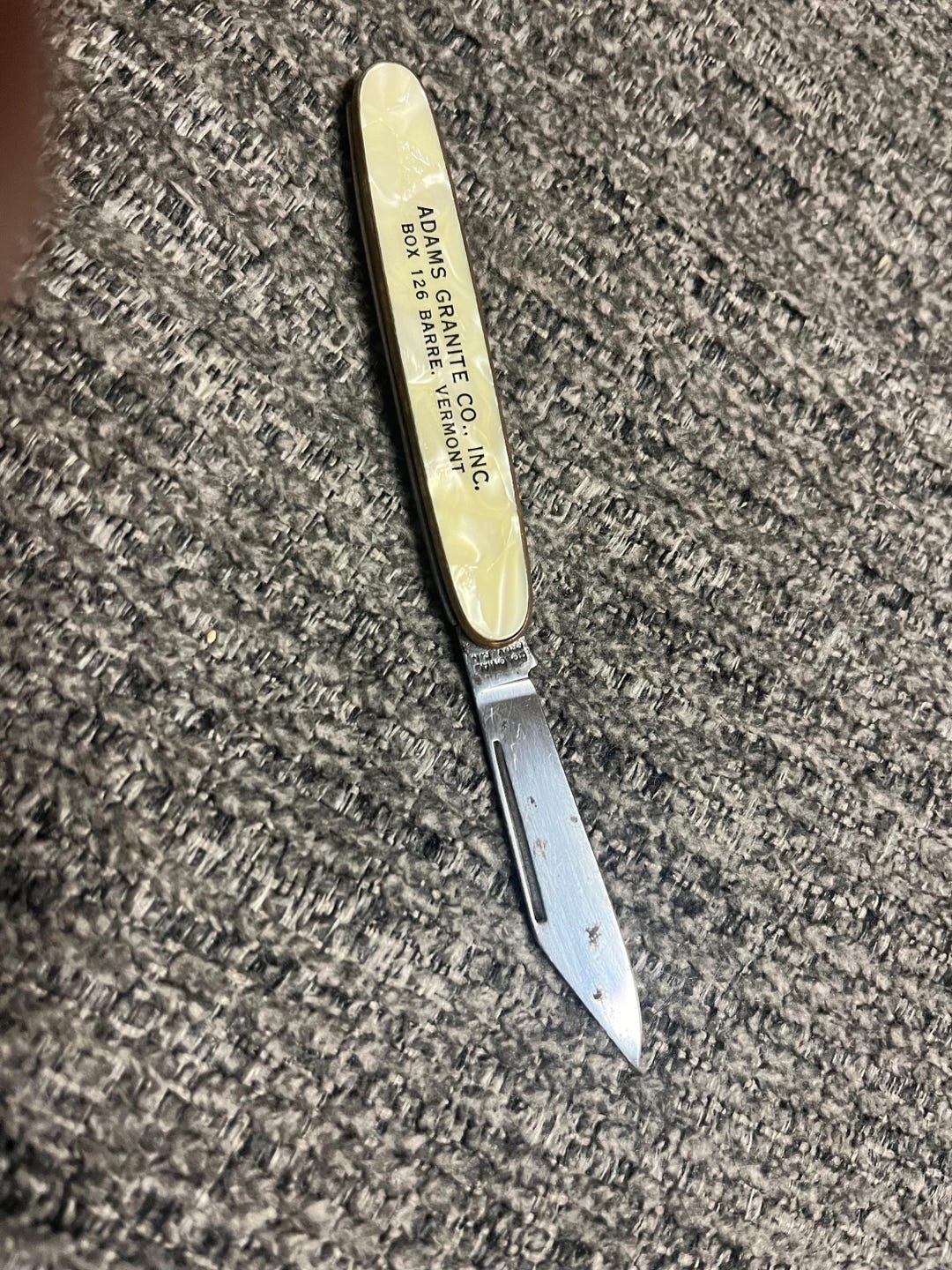 Vintage 1960s Adams Granite Pocket Knife: Colonial Prov. R.I. USA - Etsy