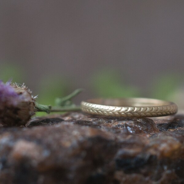Wheat Pattern Ring - Etsy