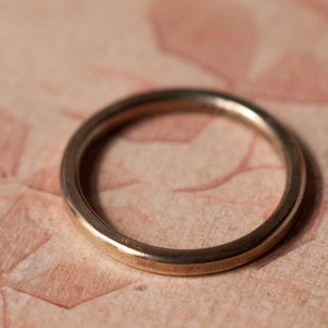 Square Wedding Ring, Simple and Minimal Gold Ring Band, 14k Gold ...