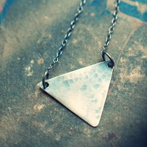 Miniature Elemental Alchemy Necklace, Water Symbol in Sterling Silver ...