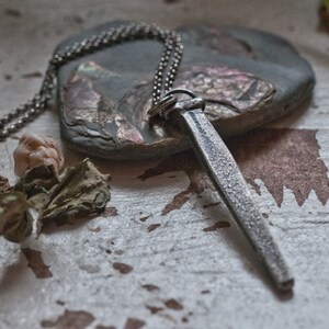 Iron Nail Necklace, Cast Sterling Silver Nail, Alternative Love Token ...