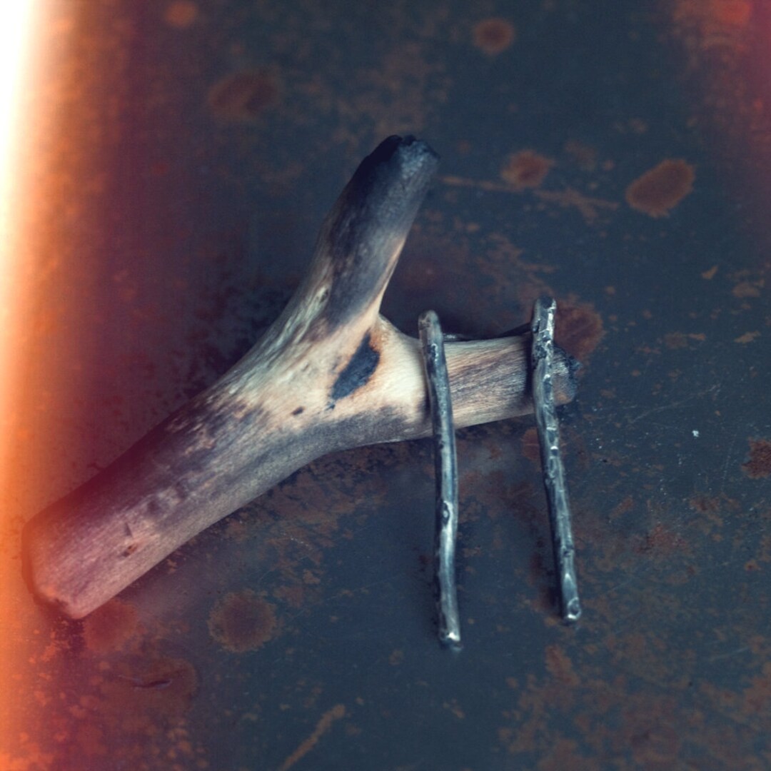 Kindling Earrings, Rustic Bar Studs, Twig Earrings, Burnt Offerings ...
