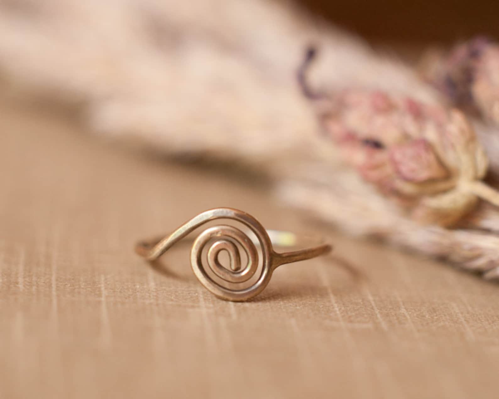 Sacred Geometry Fibonacci Spiral Ring in Yellow Gold, Red, or White ...
