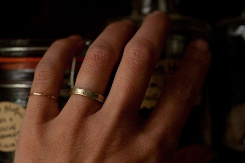 Rustic Wedding Band Raw and Textured Solid Gold Wedding Ring - Etsy